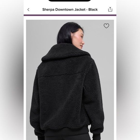 ALO Yoga | Jackets & Coats | Alo Sherpa Downtown Jacket Black | Poshmark